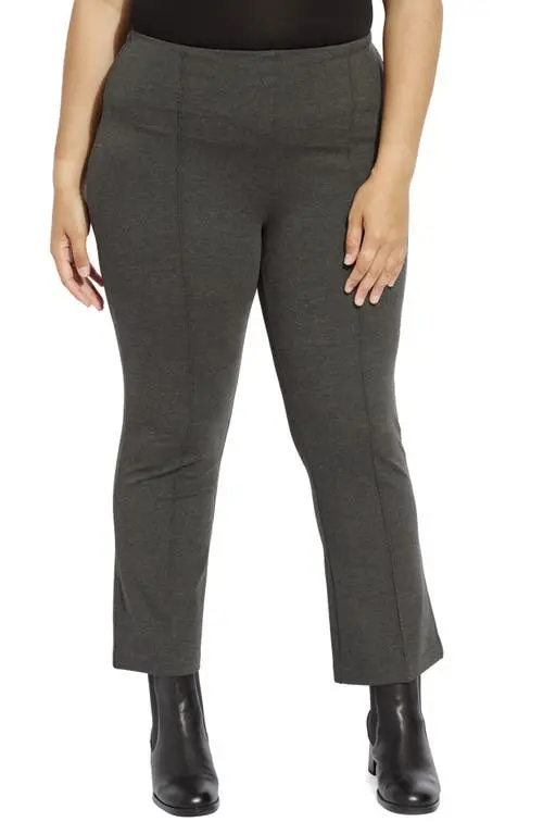 Lyssé Stretch Ponte Ankle Pants - Charcoal