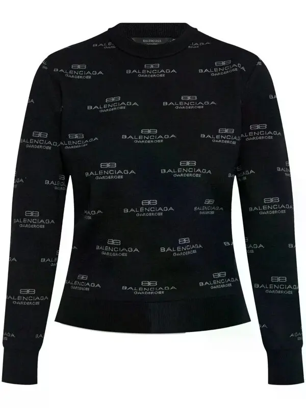 Balenciaga All-over Logo-print Jumper