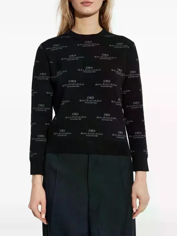 Balenciaga All-over Logo-print Jumper