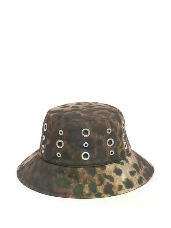 Apparis Slick Leopard Bucket Hat - Brown
