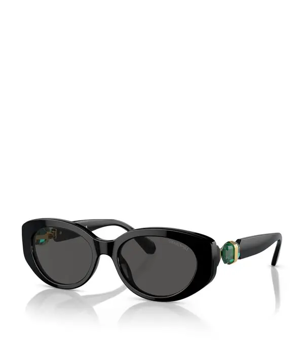 SWAROVSKI Acetate Sunglasses - Black