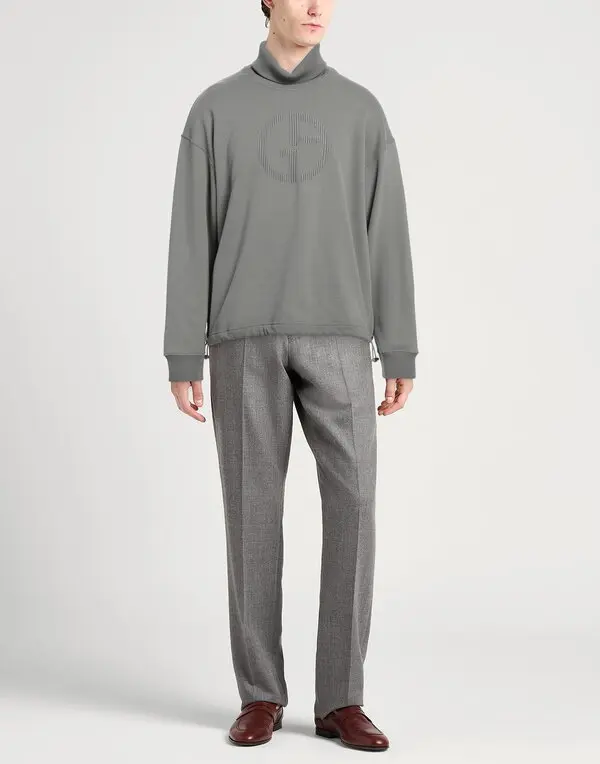 Giorgio Armani Cotton Blend Sweatshirt With Embroidered Logo