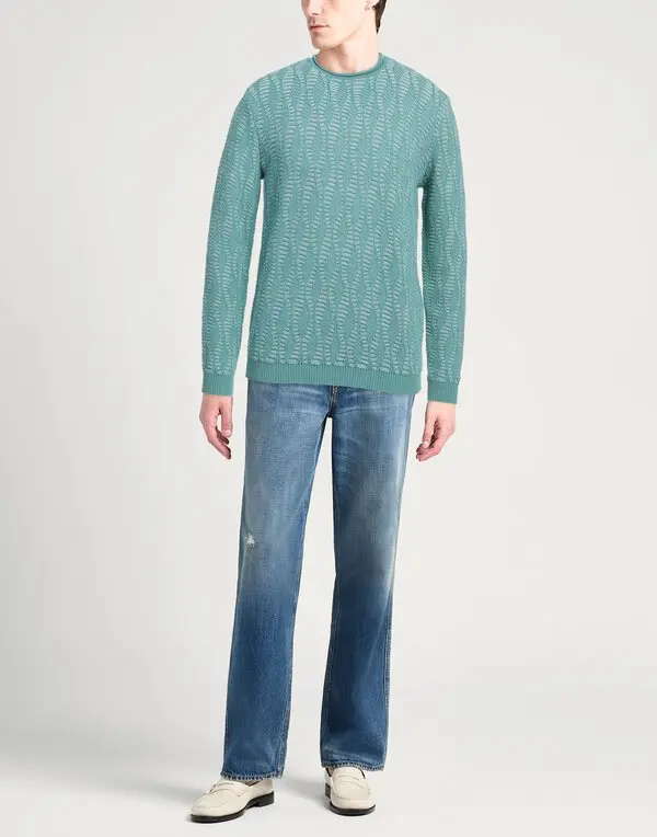 Giorgio Armani Cotton Sweater In Green - 60% Off | Editorialist