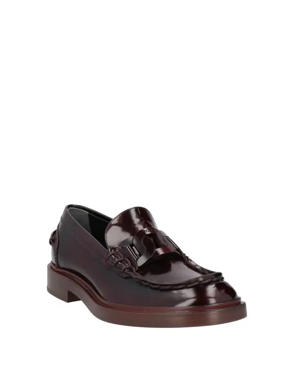 TOD'S Leather Loafers - Plum