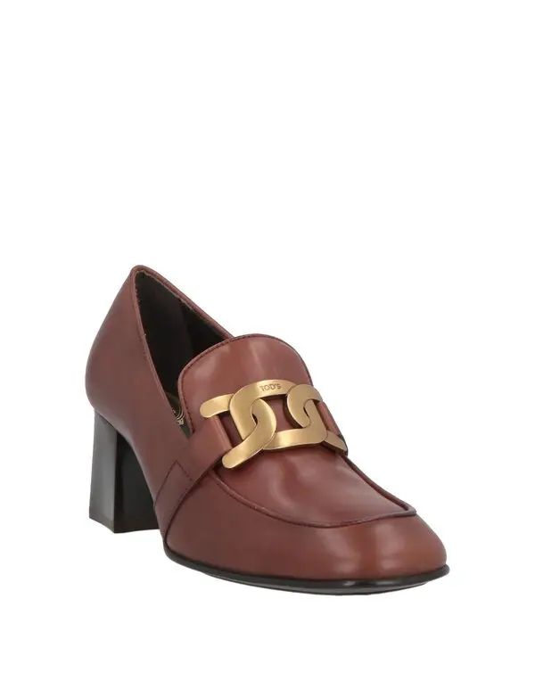 TOD'S Leather Loafers With Appliqués