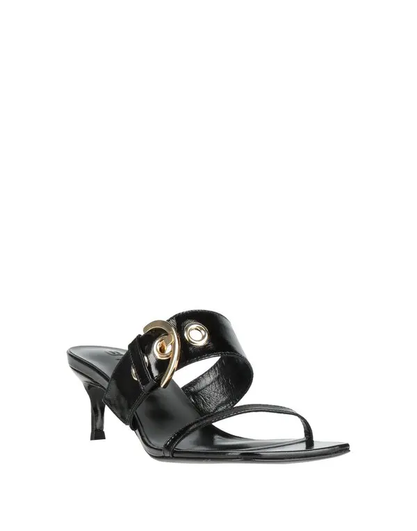 By Far Patent Leather Stiletto Sandals With Buckle Detail