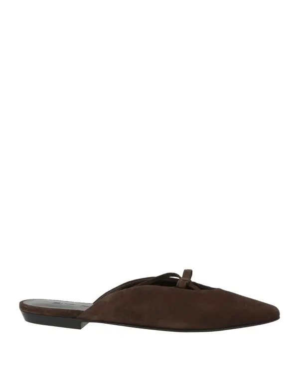 By Far Leather Mules - Brown