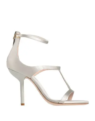 Emporio Armani Ankle Strap Stiletto Sandals - Light Grey