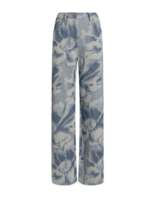 MSGM Camouflage-print Wide-leg Pants - Blue