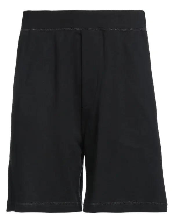 Dsquared2 Printed Cotton Bermuda Shorts In Black - 61% Off