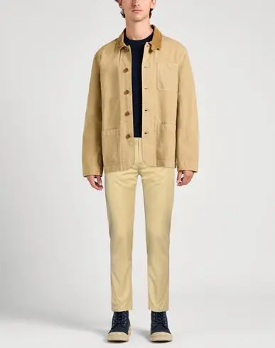 Isaia Twill Cotton Pants - Yellow