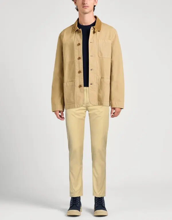 Isaia Twill Cotton Pants - Yellow