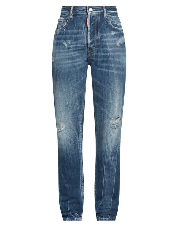 Dsquared2 Cotton Denim Tapered Jeans - Blue