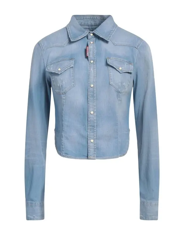 Dsquared2 Distressed Denim Shirt - Blue