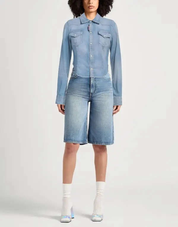 Dsquared2 Distressed Denim Shirt - Blue