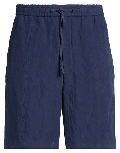Emporio Armani Linen Casual Shorts - Navy