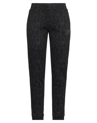EA7 Track Pants With Snakeskin Print - Black