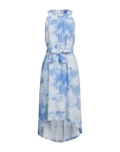 120% Lino Midi Linen Dress - Azure