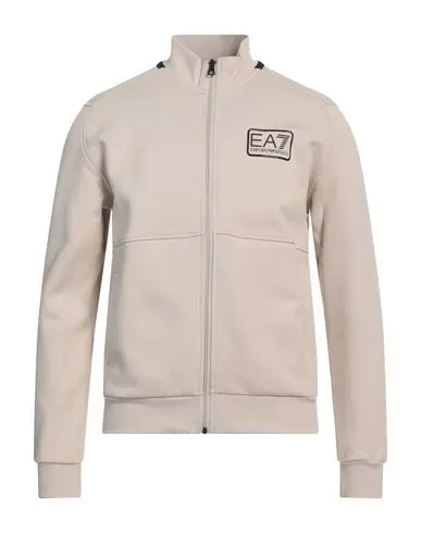 EA7 Cotton-blend Fleece Sweatshirt - Beige