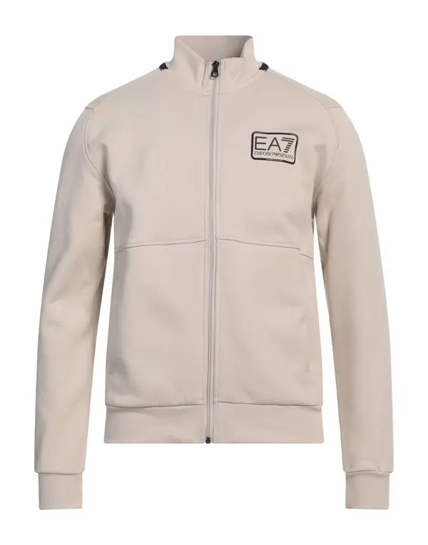 EA7 Cotton-blend Fleece Sweatshirt - Beige