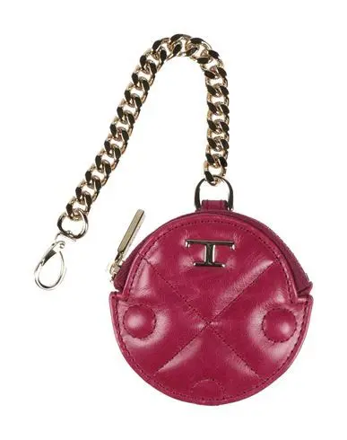 TOD'S Coin Purse Garnet Leather, Metal - Red