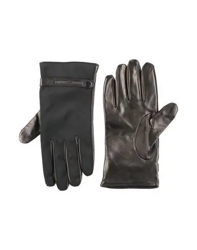 Emporio Armani Gloves With Brand Logo - Black