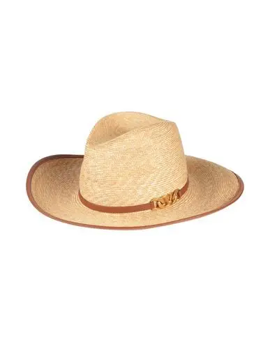 Valentino Garavani Beige Straw Hat Valentino Garavani Beige Large Brim VLogo Beach Hat  main image 2