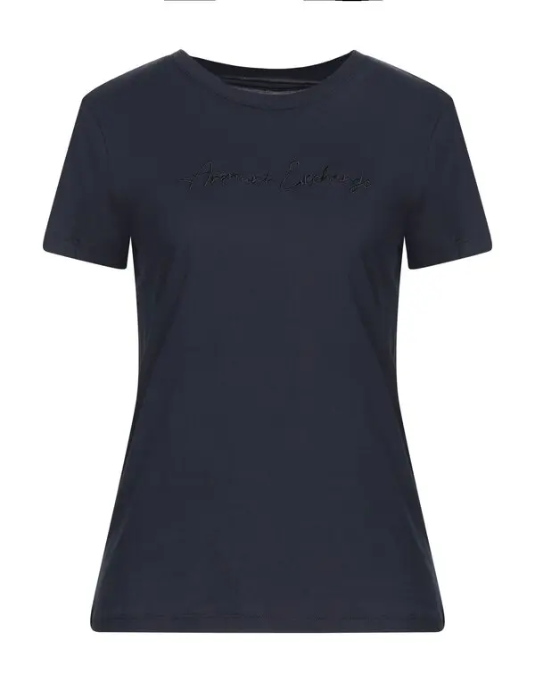 Armani Exchange T-shirt With Embroidered Logo - Navy