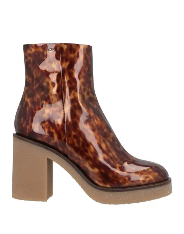 Santoni Leopard-print Leather Ankle Boots
