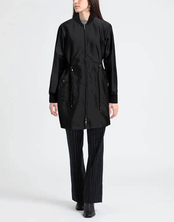 MOORER Overcoat With Knitted Trims
