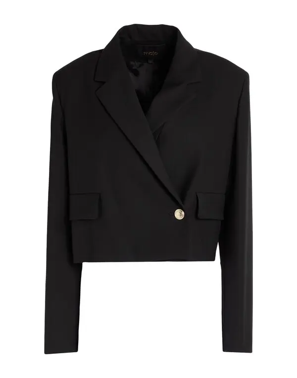 Maje Woven Double-breasted Blazer