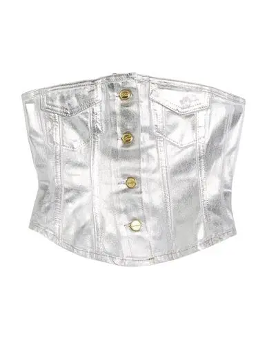 GANNI Organic Cotton Tube Top - Silver