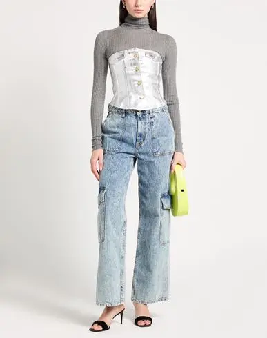 GANNI Organic Cotton Tube Top - Silver