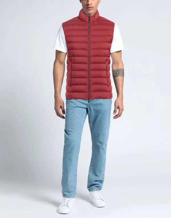 MOORER Quilted Vest - Red