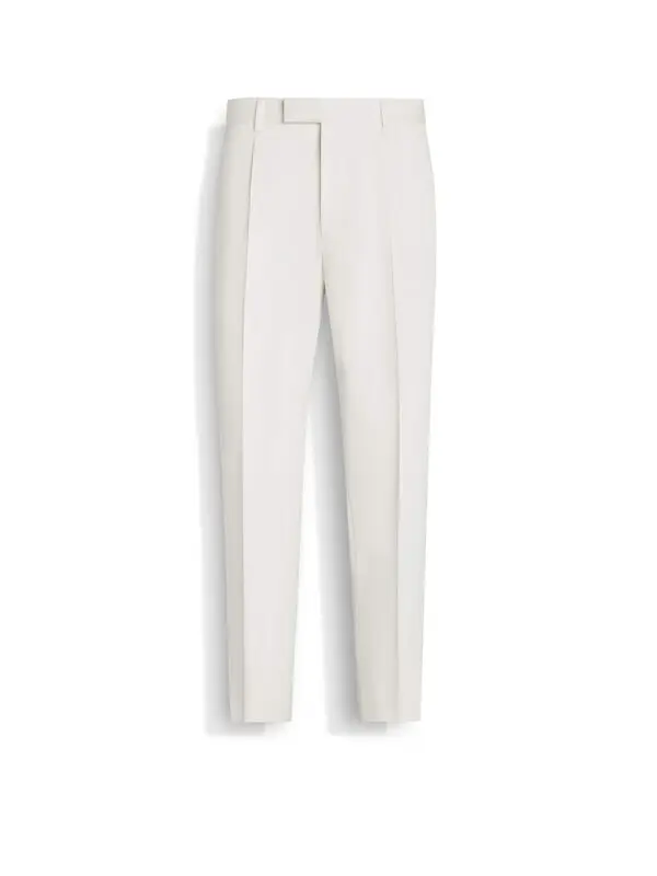 Zegna Cotton And Wool Trousers - White