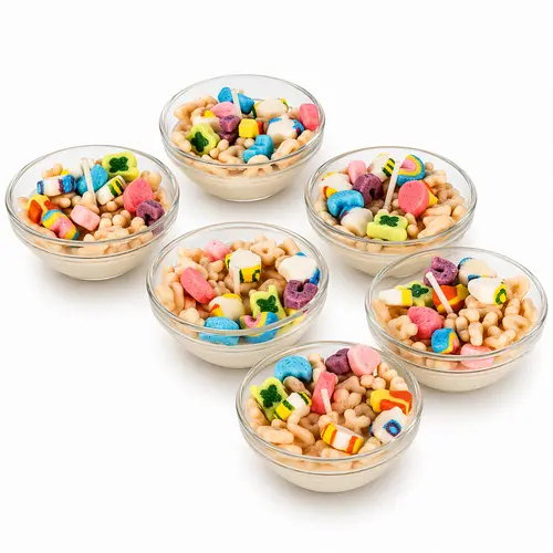 SOUTHLAKE GIFTS Mini Lucky Charms Cereal Candle Set Of 6 - Multicolored