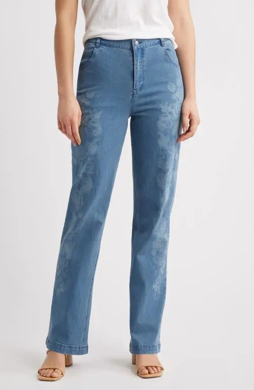 Hue Emma Floral Bootcut Jeans