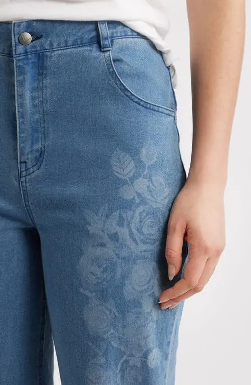 Hue Emma Floral Bootcut Jeans