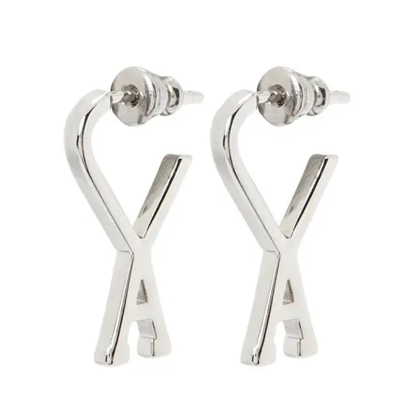 Ami De Coeur Small Hoop Earrings - Silver
