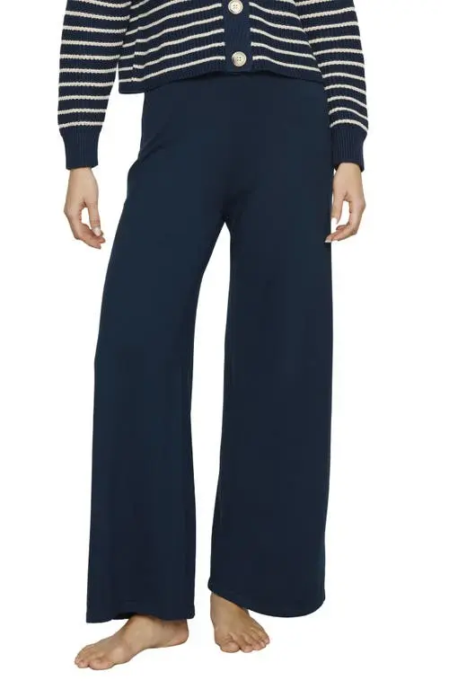 Eberjey Fine Gauge Sweater Knit Lounge Pants - Navy