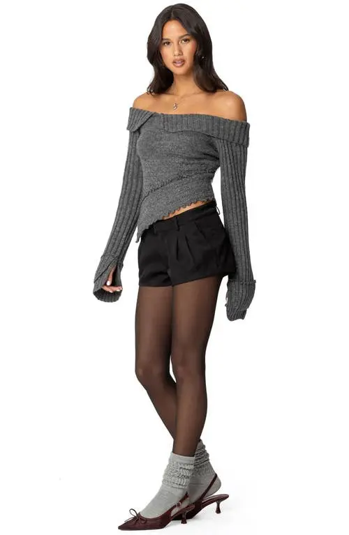 EDIKTED Mikkie Asymmetric Sweater