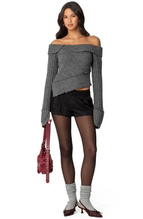 EDIKTED Mikkie Asymmetric Sweater