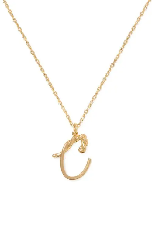 Kate Spade New York Initial Pendant Necklace - Gold - C