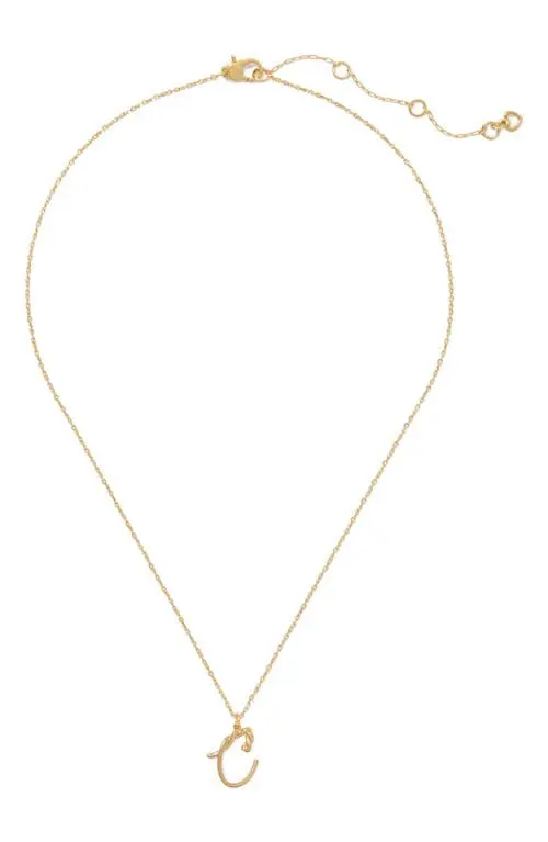 Kate Spade New York Initial Pendant Necklace - Gold - C
