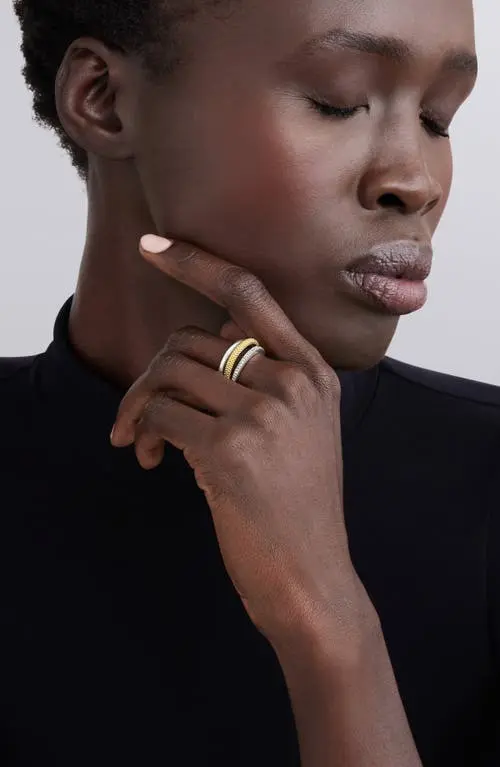 Lagos Caviar Lux Pavé Diamond Ring