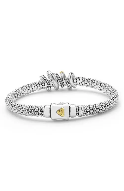 Lagos Caviar Lux Pavé Diamond Rope Bracelet