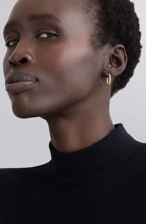 Lagos Caviar Lux Hoop Earrings - Two-tone