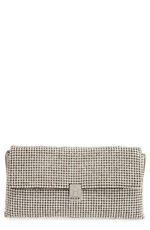 REISS Albany Crystal Embellished Clutch - Silver