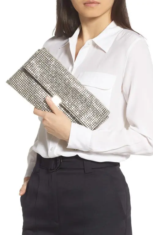 REISS Albany Crystal Embellished Clutch