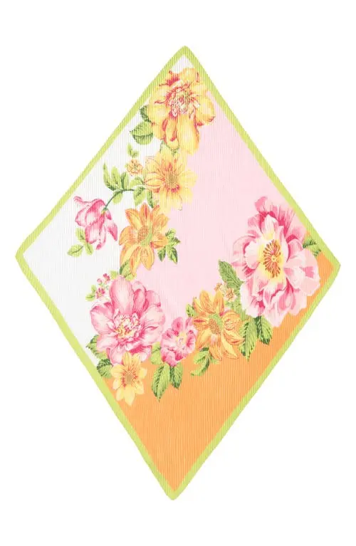 Echo Sunshine Garden Pleated Diamond Scarf - Peony